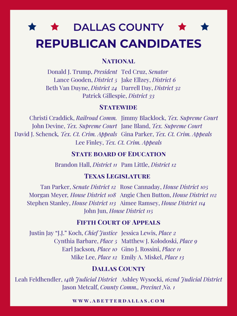 November Candidates - Dallas County Republican Party