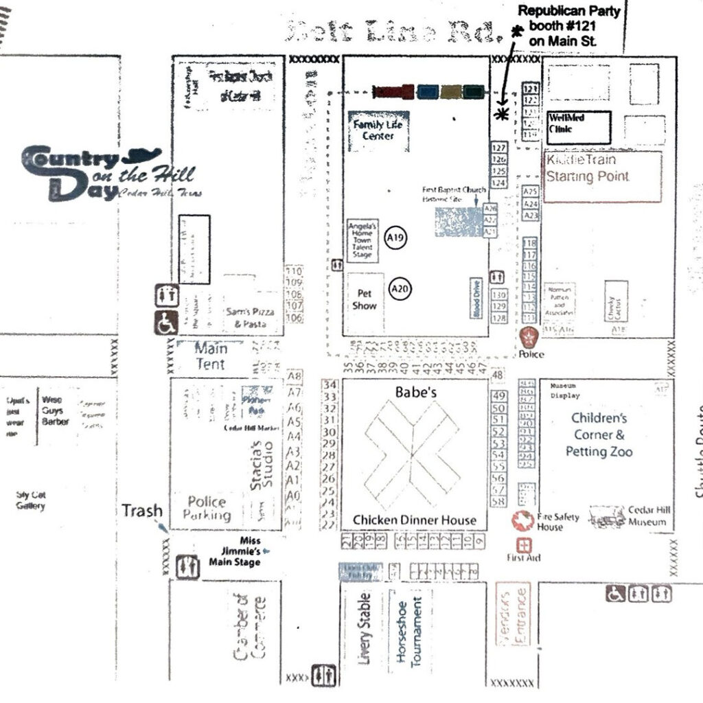Republican Party booth at 87th Annual Cedar Hill Country Day on the ...