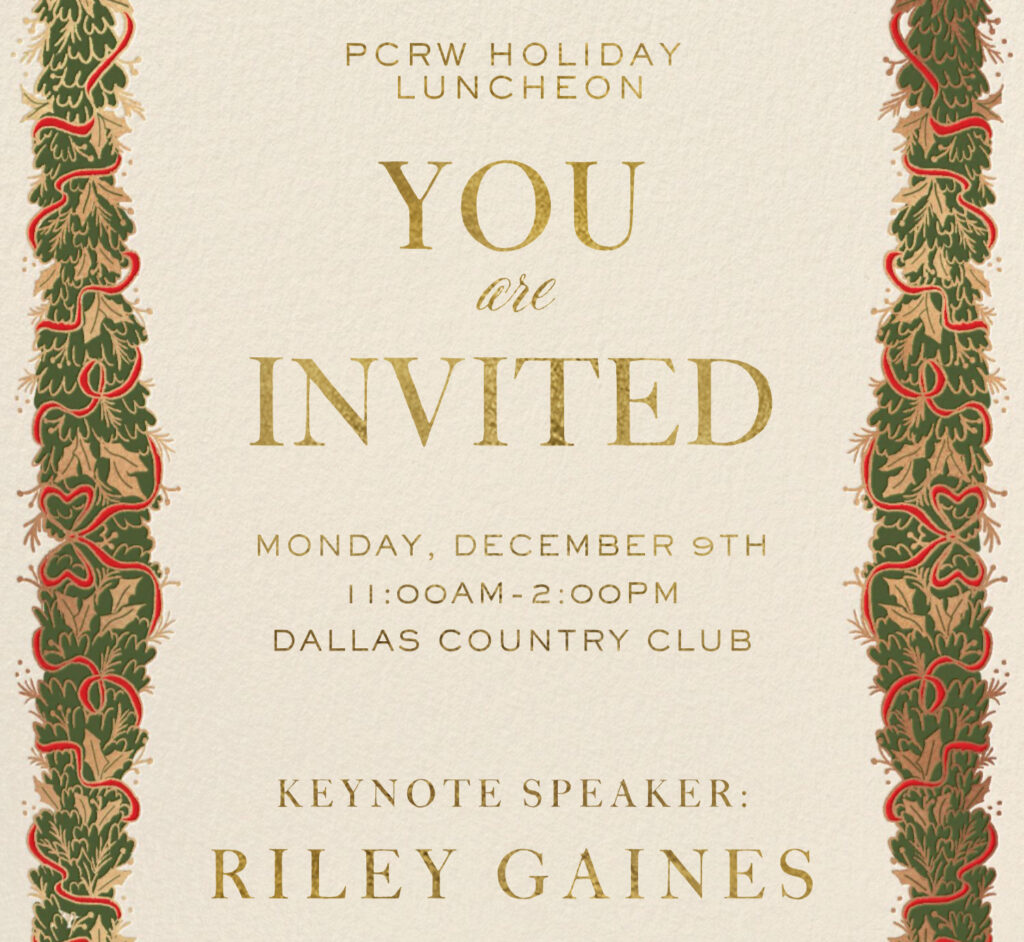 Park Cities Republican Women Holiday Luncheon - Dallas County ...