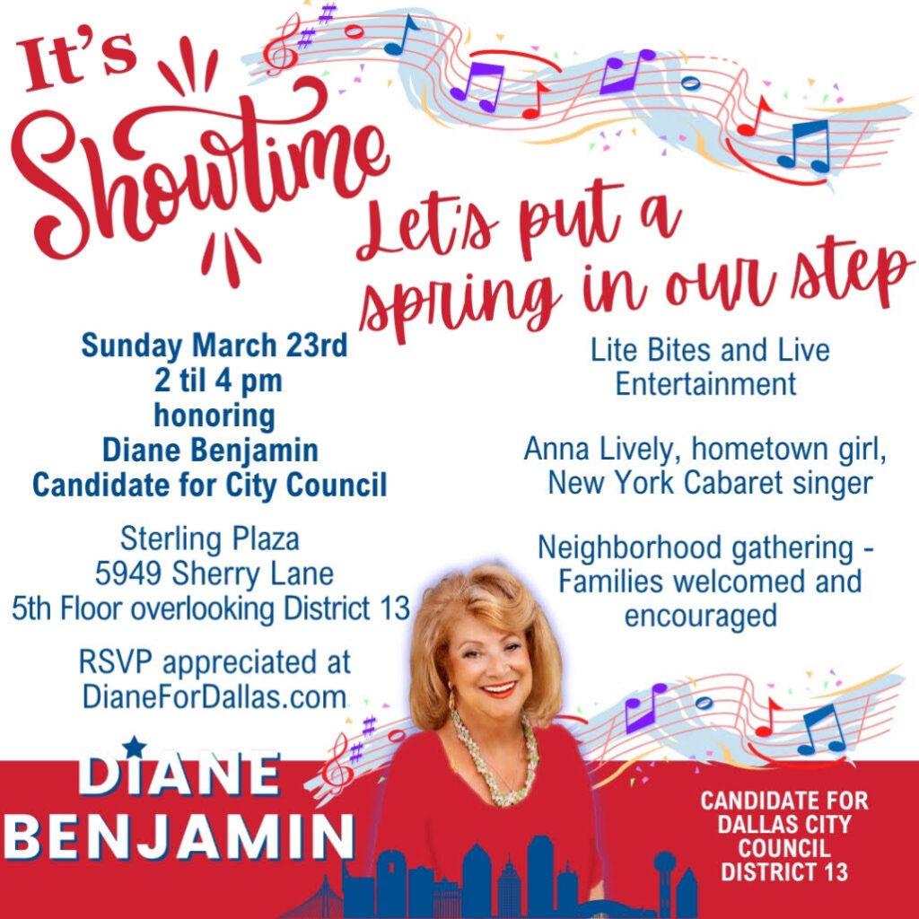Springtime Meet and Greet with Dallas City Council Candidate Diane ...