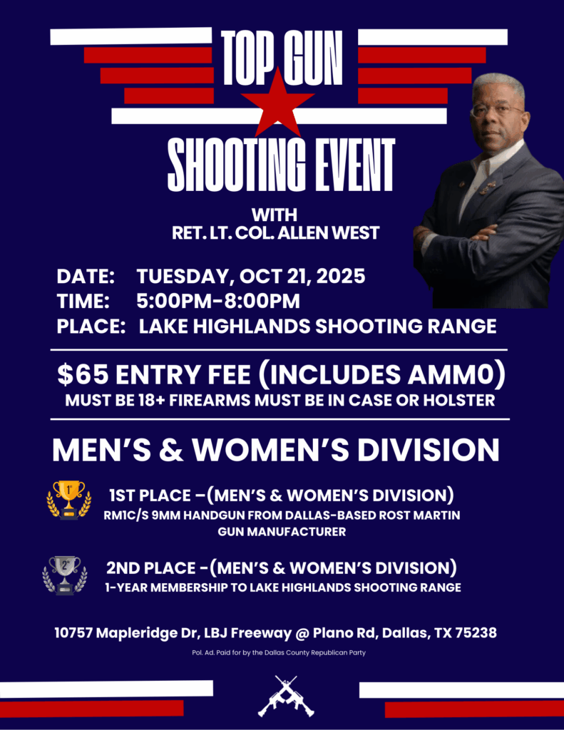 TOP GUN SHOOTING EVENT with Ret. Lt. Col. Allen West - Dallas County ...