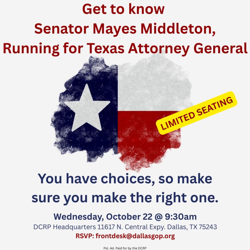 Get to Know Seantor Mayes Middleton Running for Texas AG - Dallas ...
